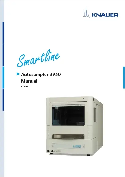 KNAUER Autosamplers Library | Manuals & Guides